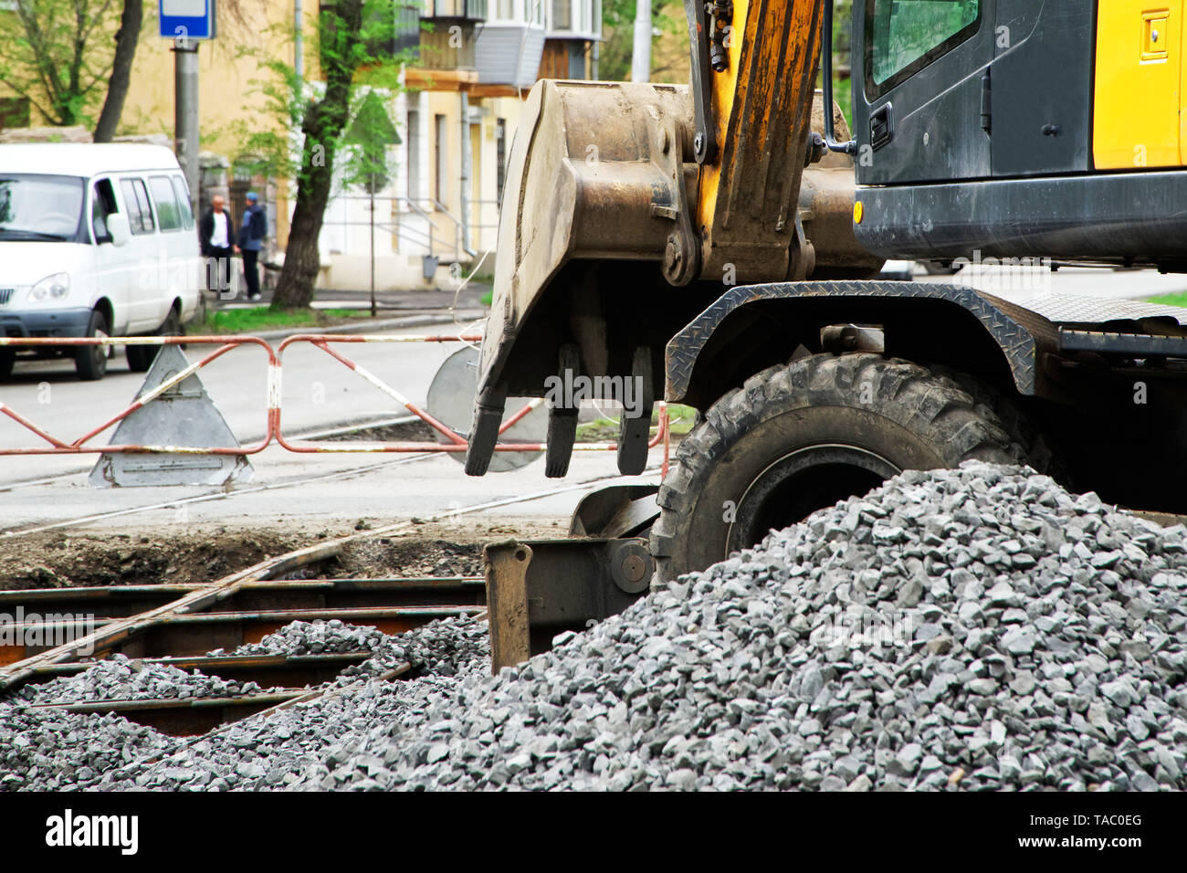Rail excavator work hi-res stock photography and images - Alamy