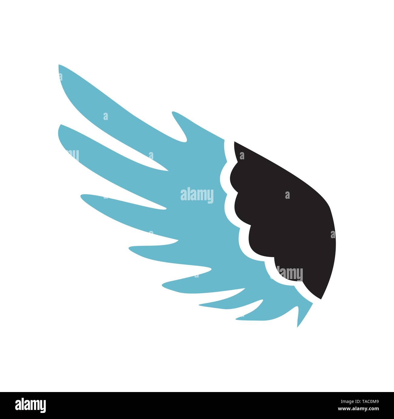 Wing icon on white background for graphic and web design. Simple vector ...