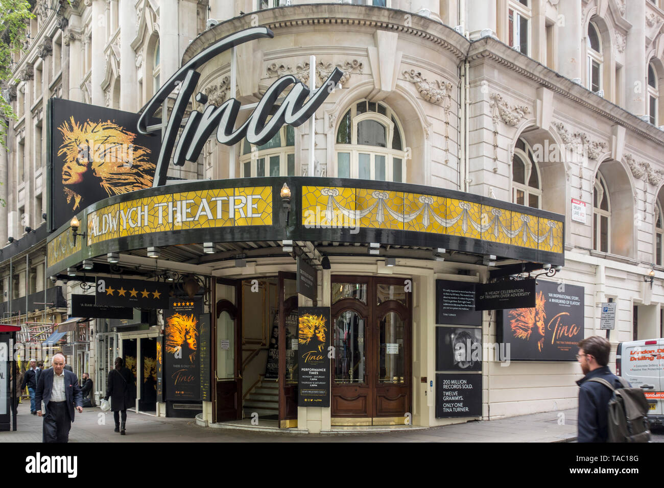 3rd May 2019, Covent Garden, London: Sign for Tina at the Aldwych ...