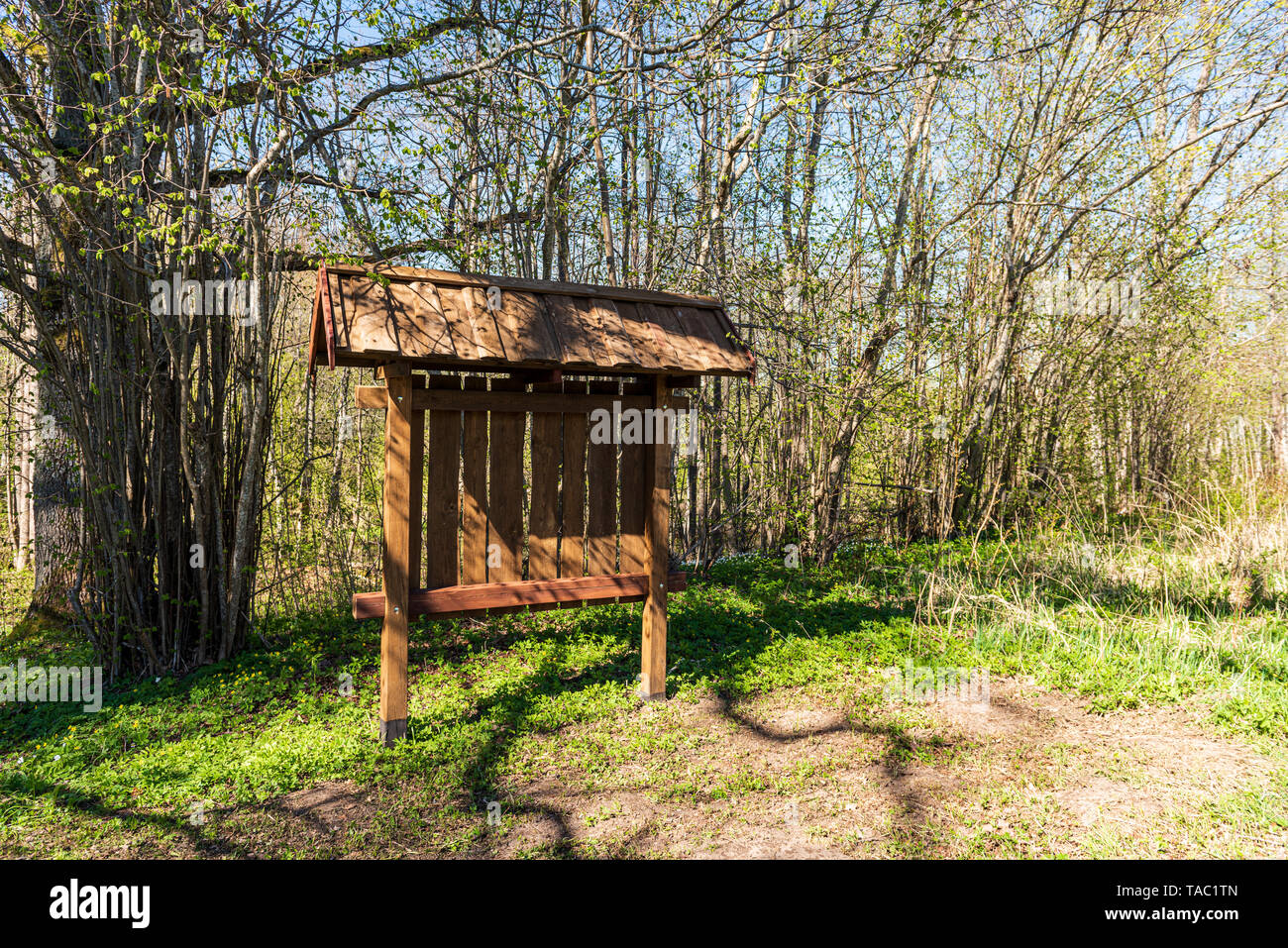 old wooden plank building structure in countryside. loneliness and ...