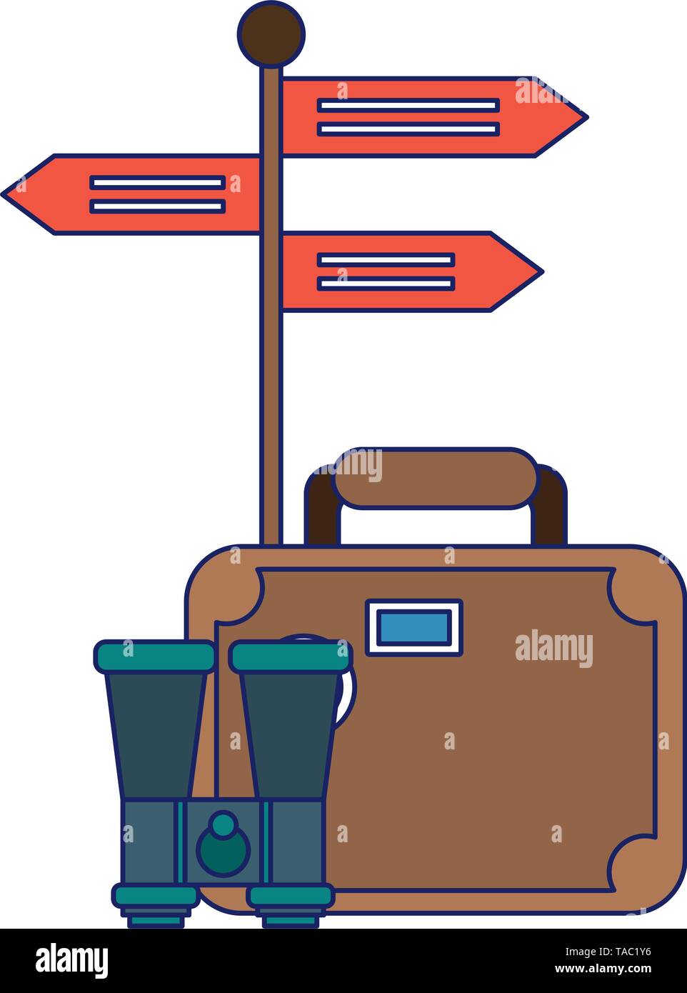 Travel and vacations symbols blue lines Stock Vector Image & Art - Alamy