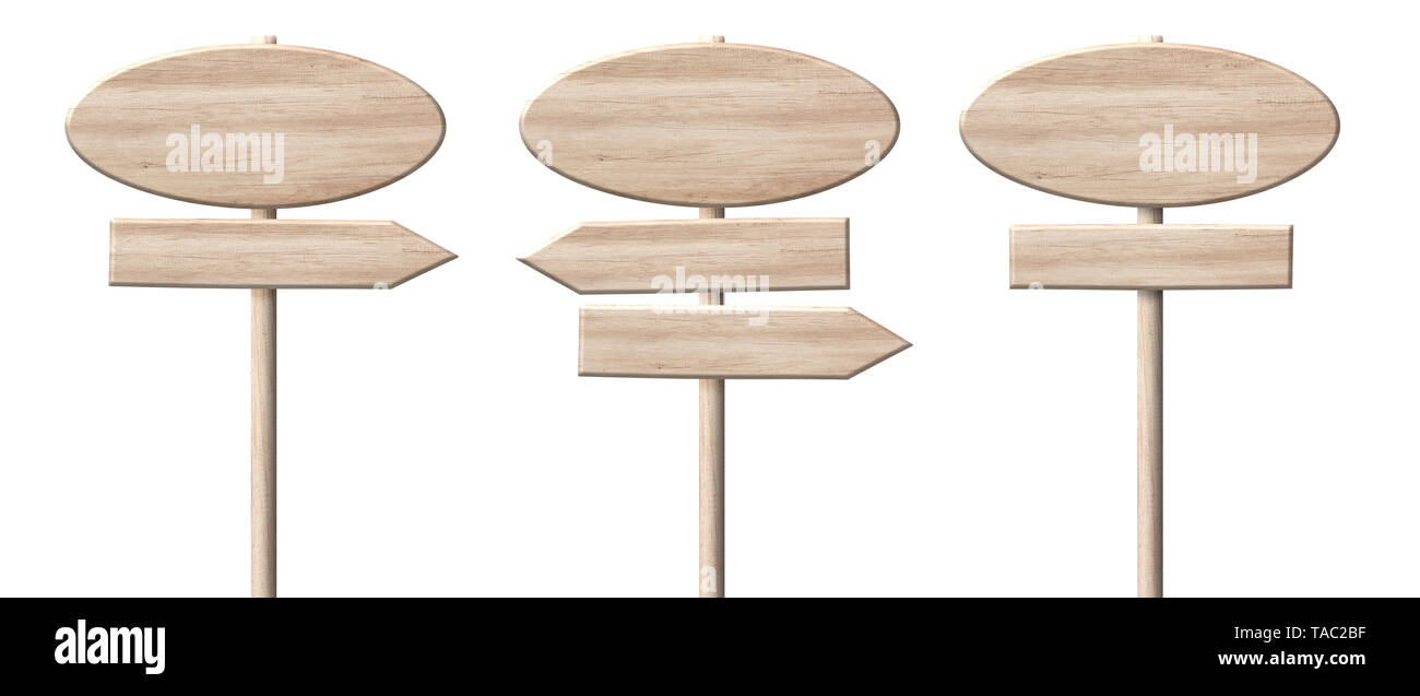 Wooden pole signposts hi-res stock photography and images - Alamy