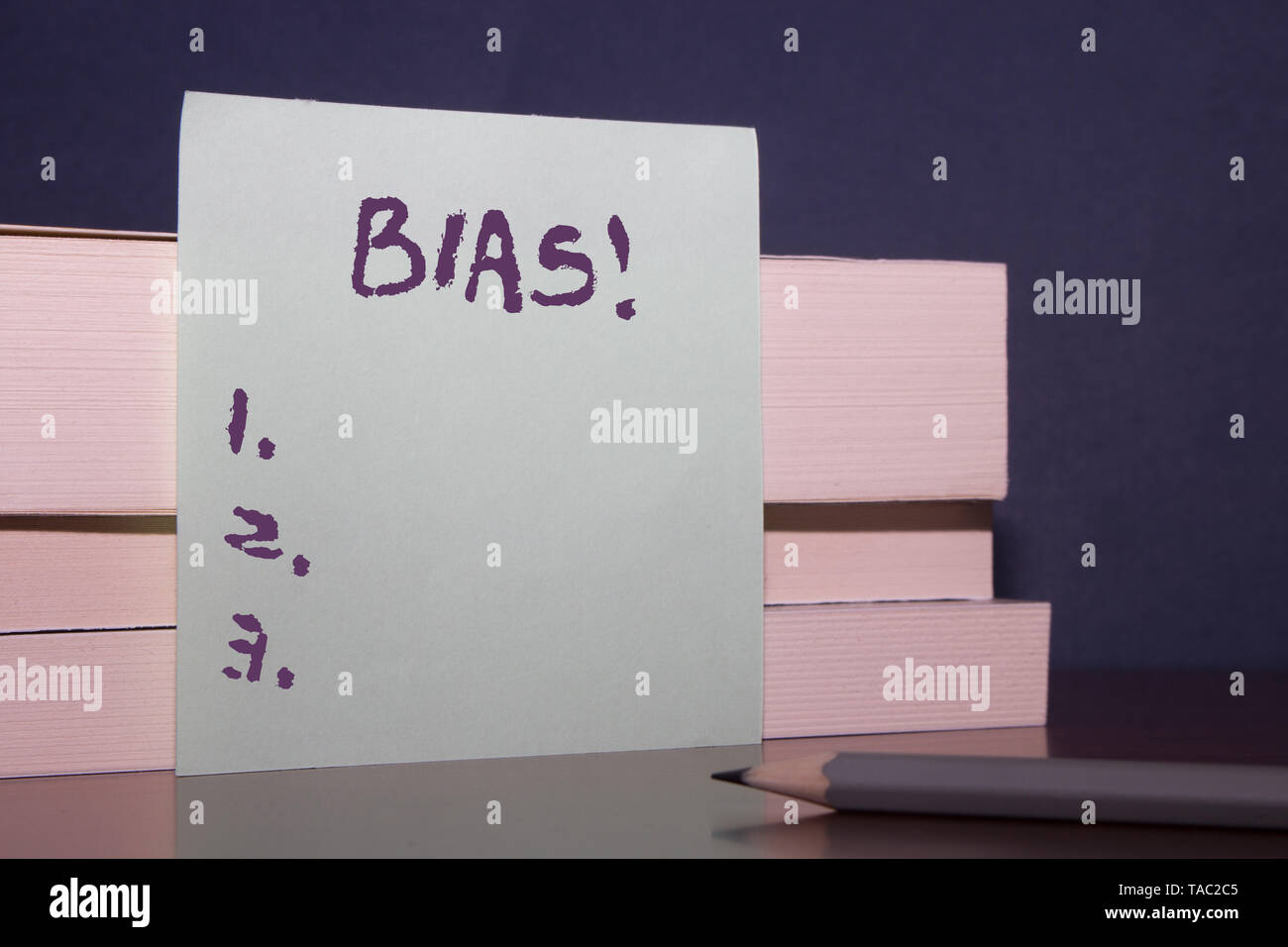 Text sign showing Bias. Business photo showcasing inclination or ...