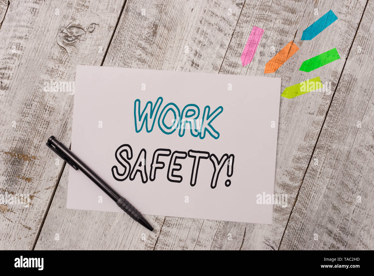 Handwriting text Work Safety. Conceptual photo policies and procedures ...