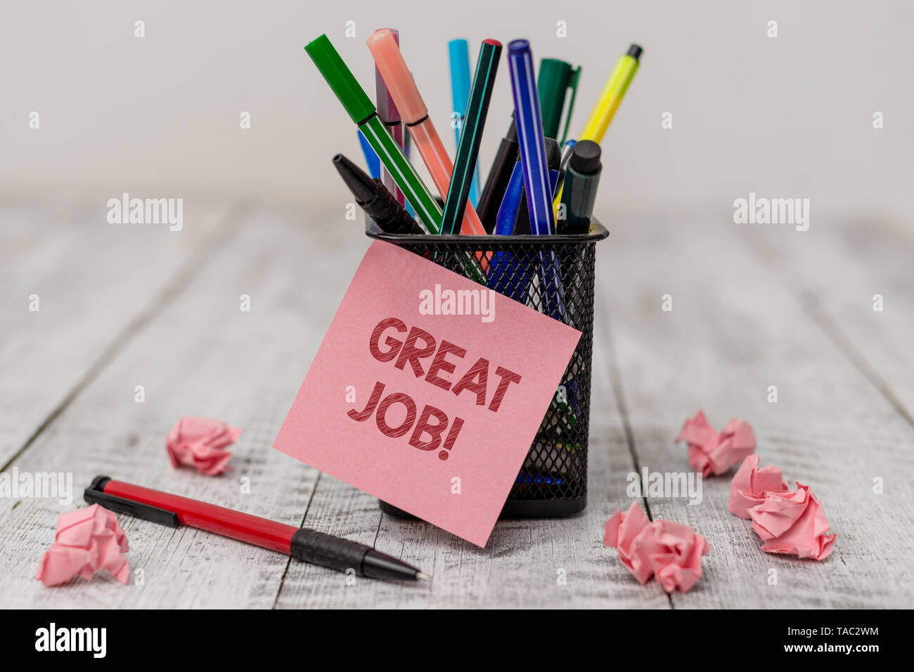 Conceptual hand writing showing Great Job. Concept meaning used ...