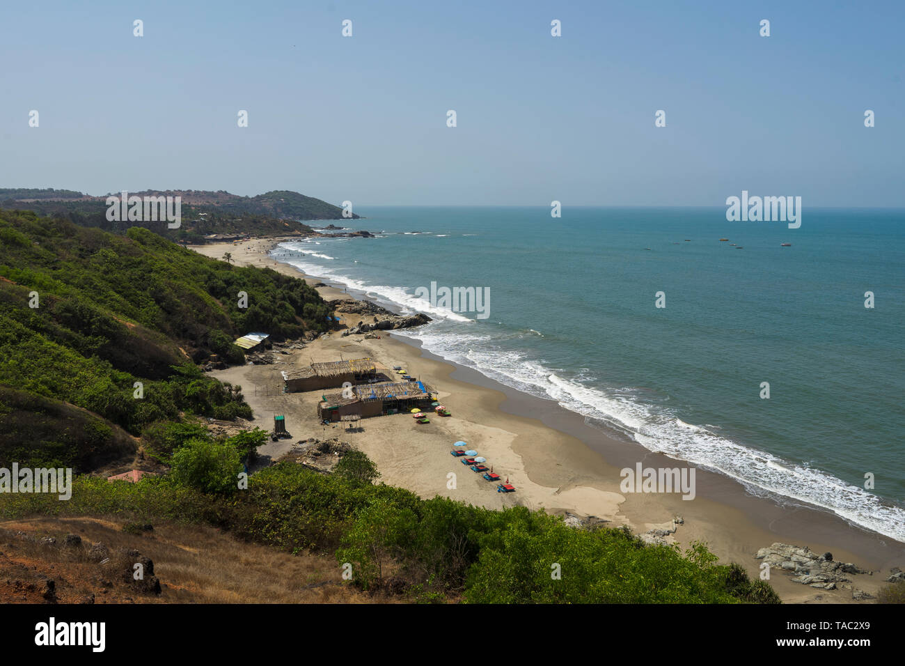 Anjuna, Goa / India - 04 03 2019, Beautiful Anjuna beach in the ...