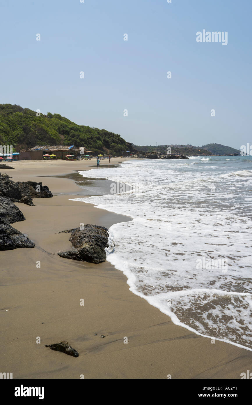 Anjuna, Goa / India - 04 03 2019, Beautiful Anjuna beach in the ...
