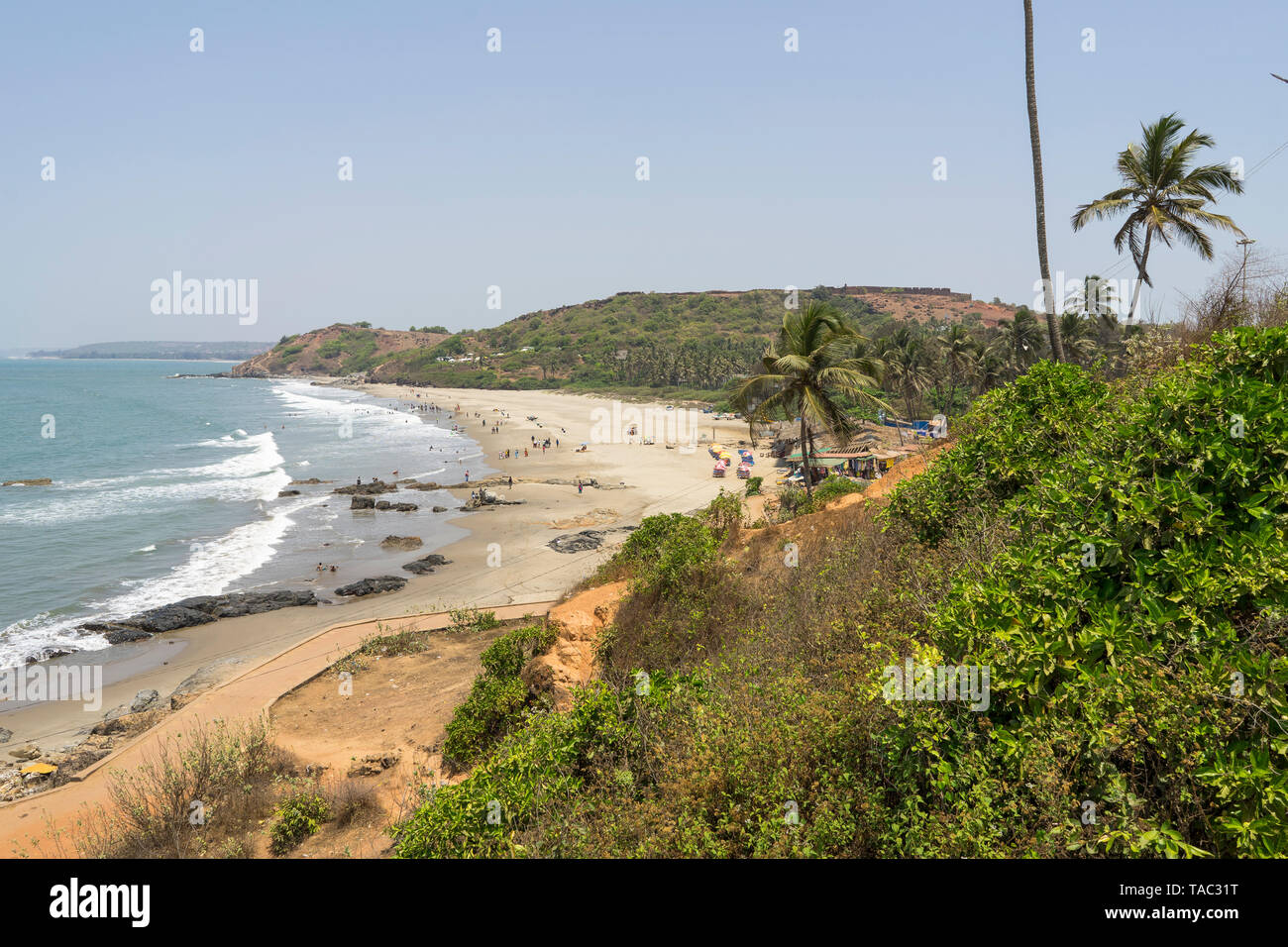 Anjuna, Goa / India - 04 03 2019, Beautiful Anjuna beach in the ...