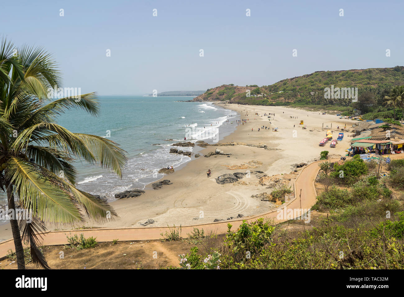 Anjuna, Goa / India - 04 03 2019, Beautiful Anjuna beach in the ...