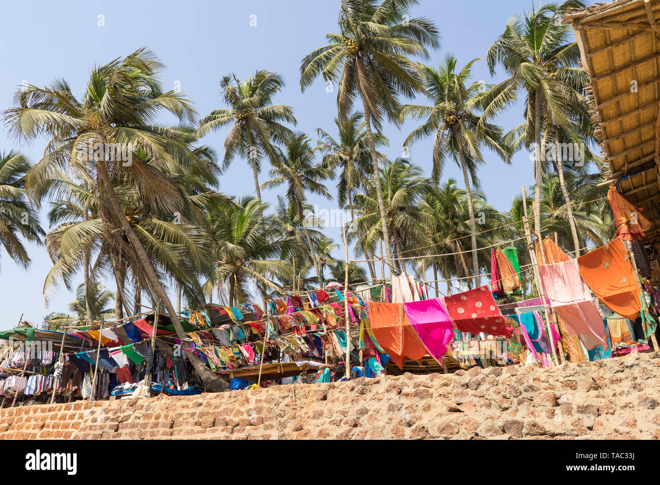 Anjuna, Goa / India - 04 03 2019, Beautiful Anjuna beach in the ...
