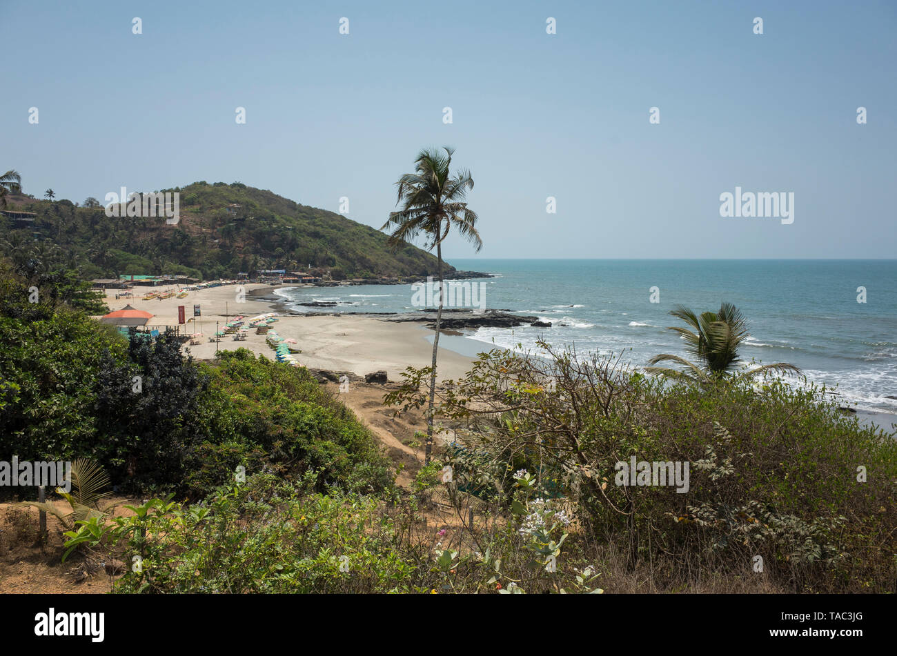 Anjuna, Goa / India - 04 03 2019, Beautiful Anjuna beach in the ...