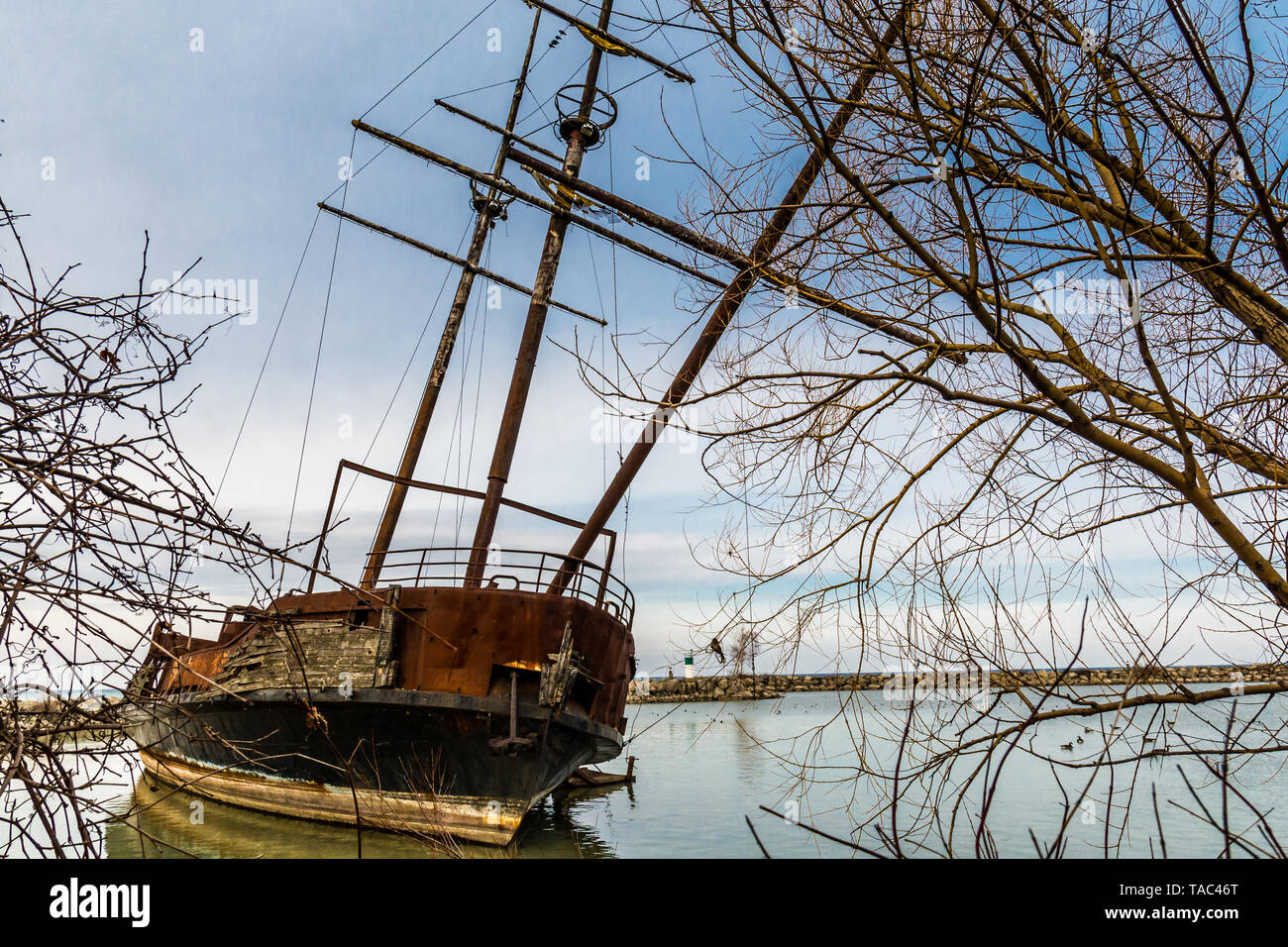 Vintage Sail Boat Stock Photo - Alamy