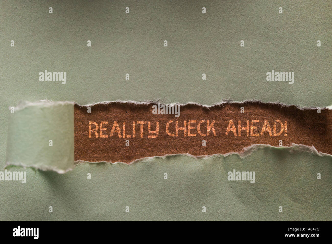 Word writing text Reality Check Ahead. Business photo showcasing makes ...