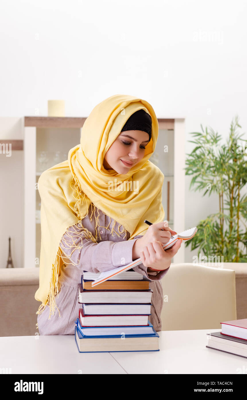 Female student in hijab preparing for exams Stock Photo - Alamy
