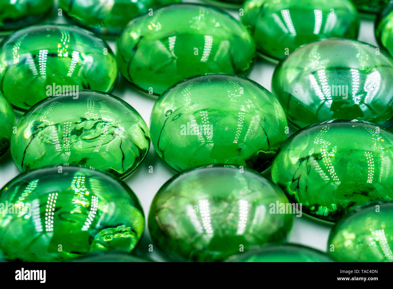 Glass colorful beads showing light reflection Stock Photo - Alamy