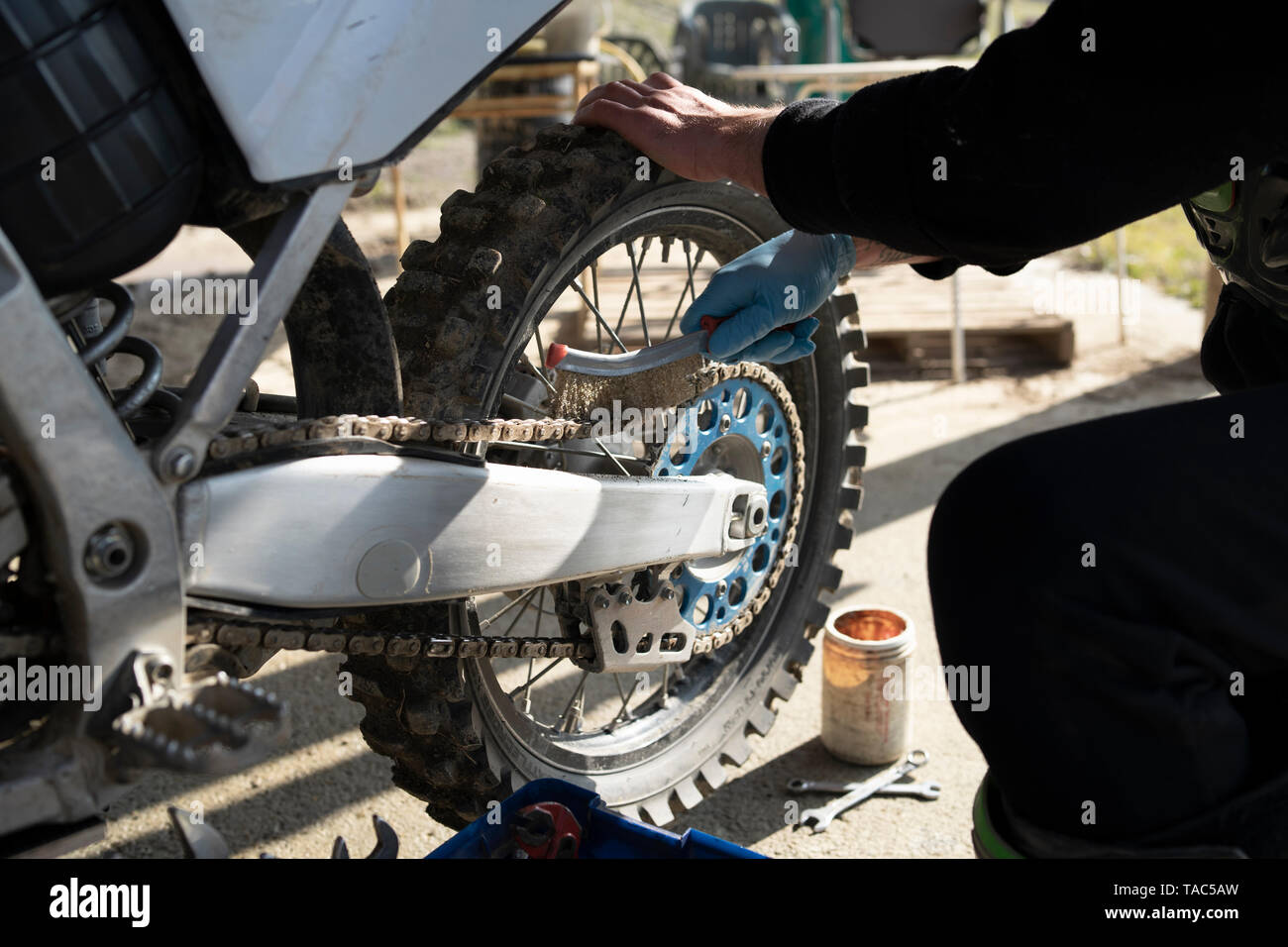 Motocross motorcycle race repair hi-res stock photography and images ...