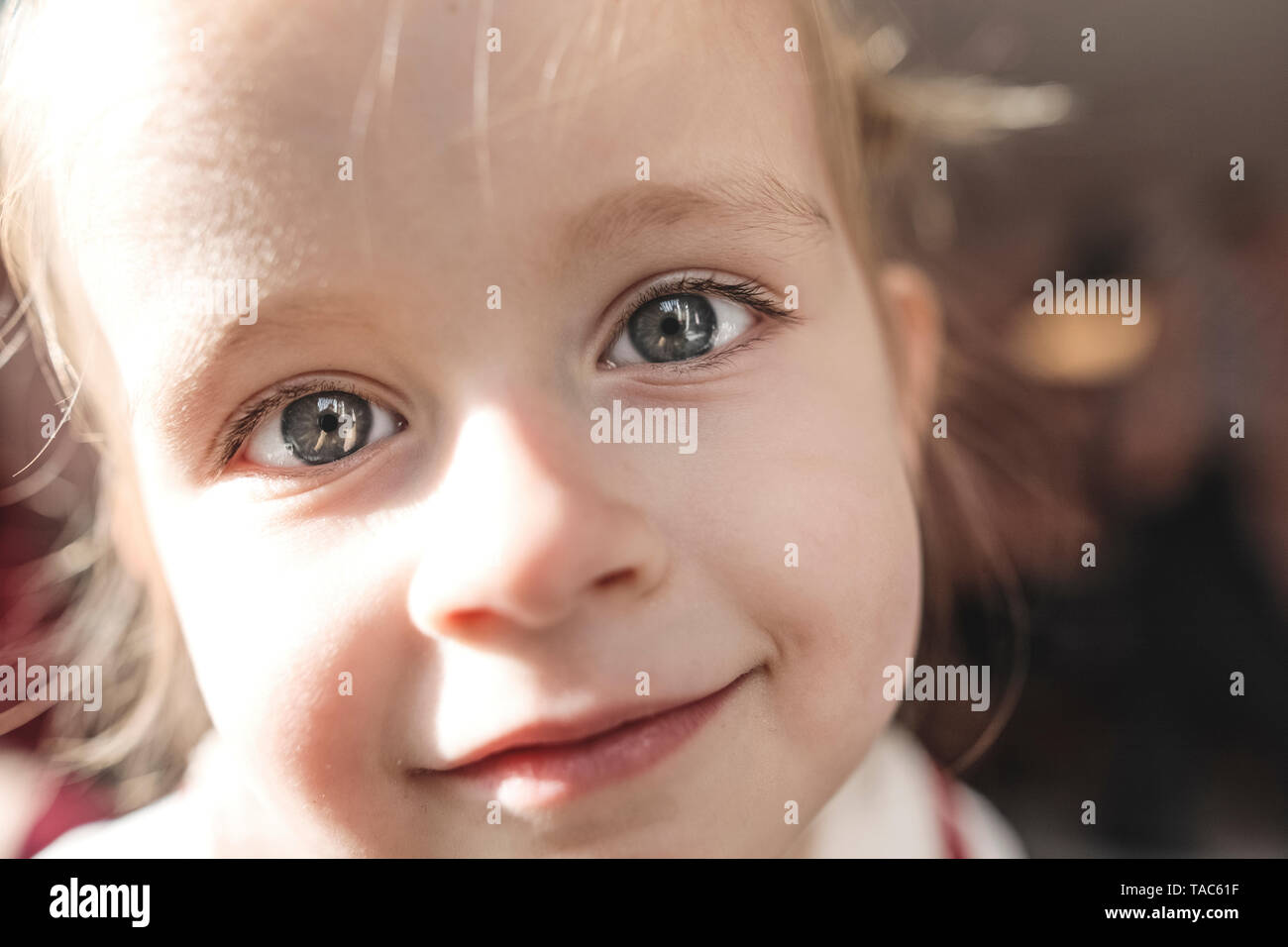 Close-up portrait of little girl Stock Photo - Alamy