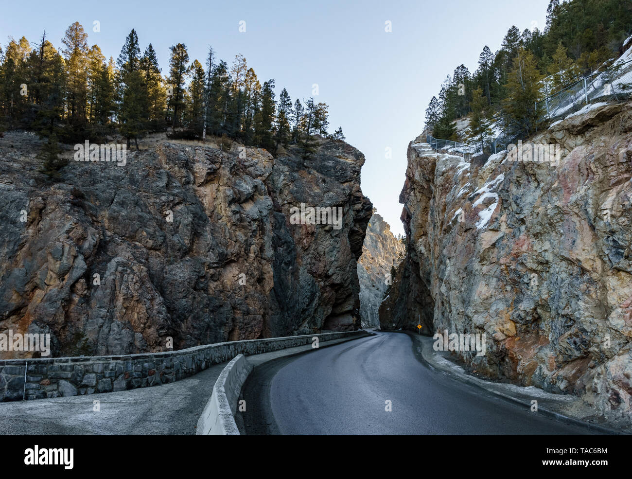 highway pass through the Rocky Mountains Sinclair Canyon near Radium ...
