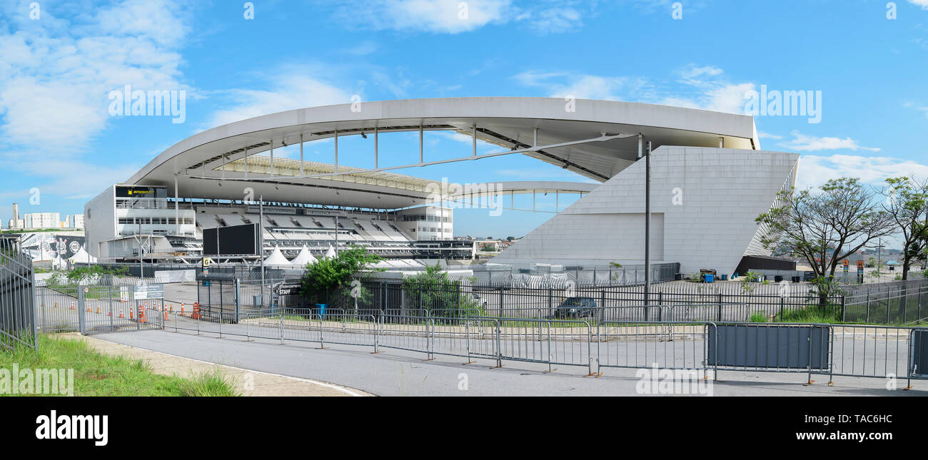 Sao Paulo SP, Brazil - March 07, 2019: Arena Corinthians stadium also ...
