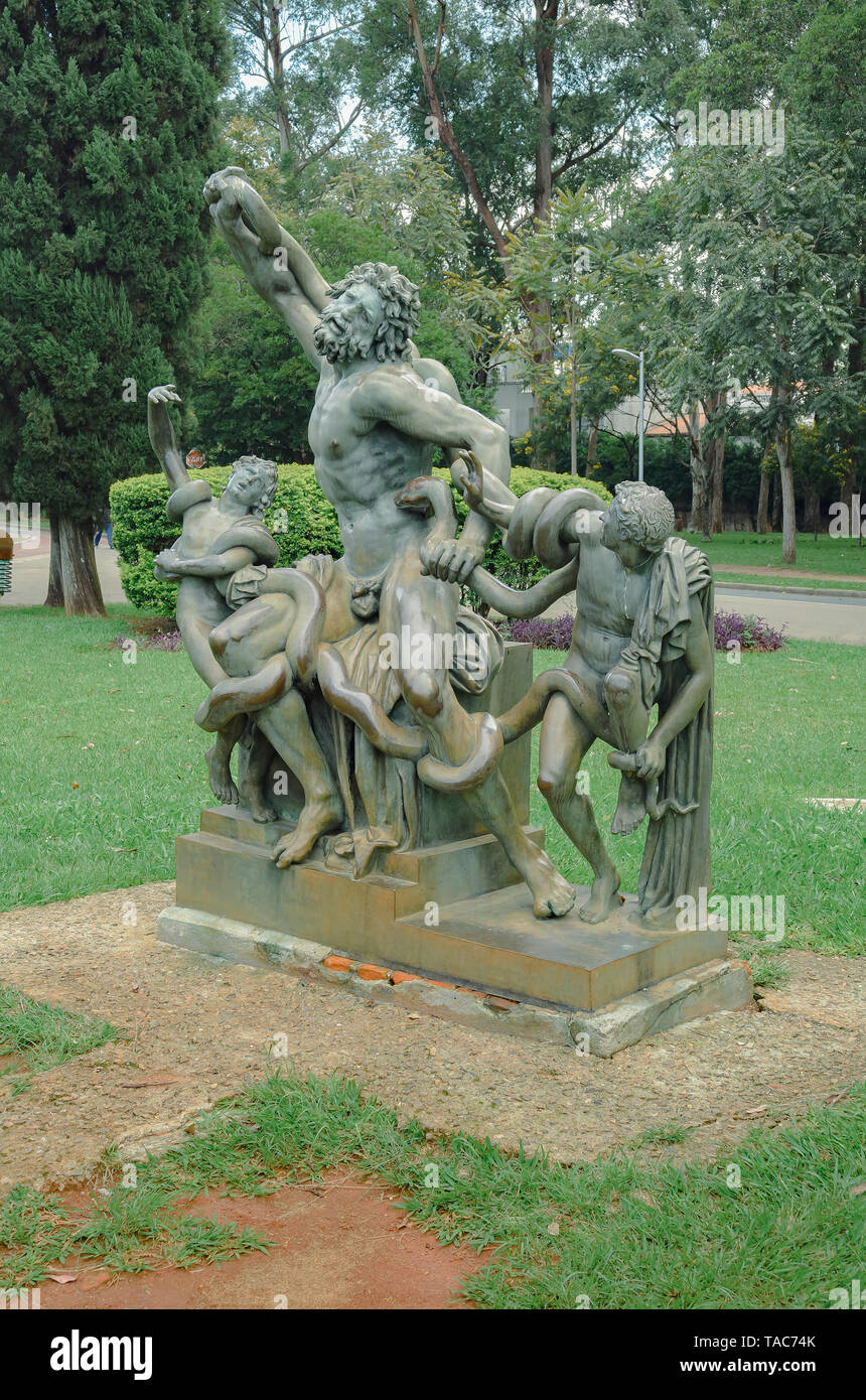 Sao Paulo SP, Brazil - March 02, 2019: Sculpture called Laocoonte e ...