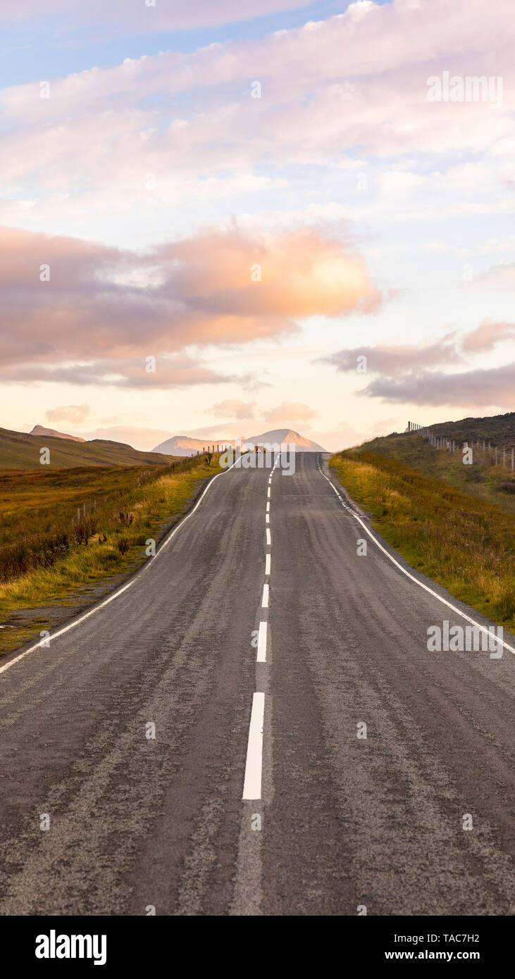 United Kingdom, Scotland, countryside road on the Isle of Skye Stock ...