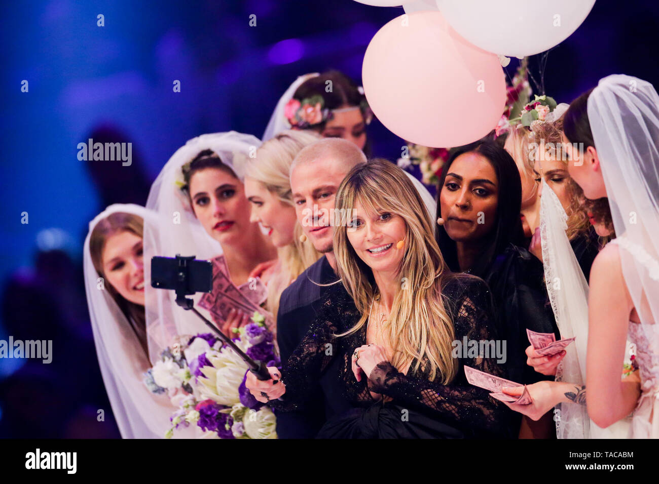 Duesseldorf, Germany. 23rd May, 2019. Heidi Klum, model and presenter ...