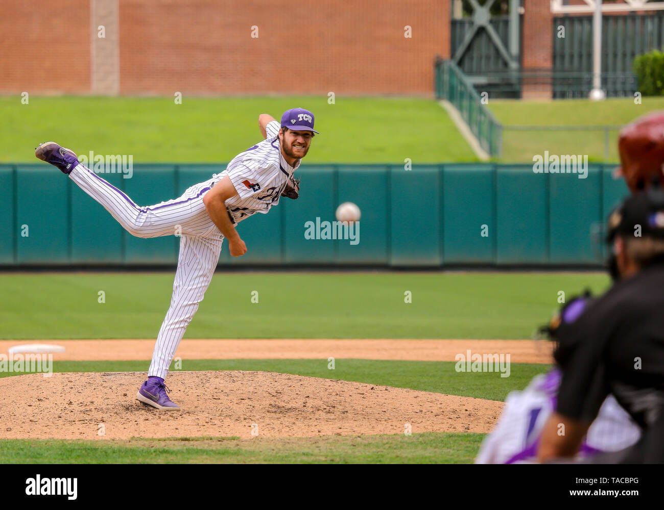 Oklahoma City, OK, USA. 23rd May, 2019. Texas Christian pitcher Charles ...