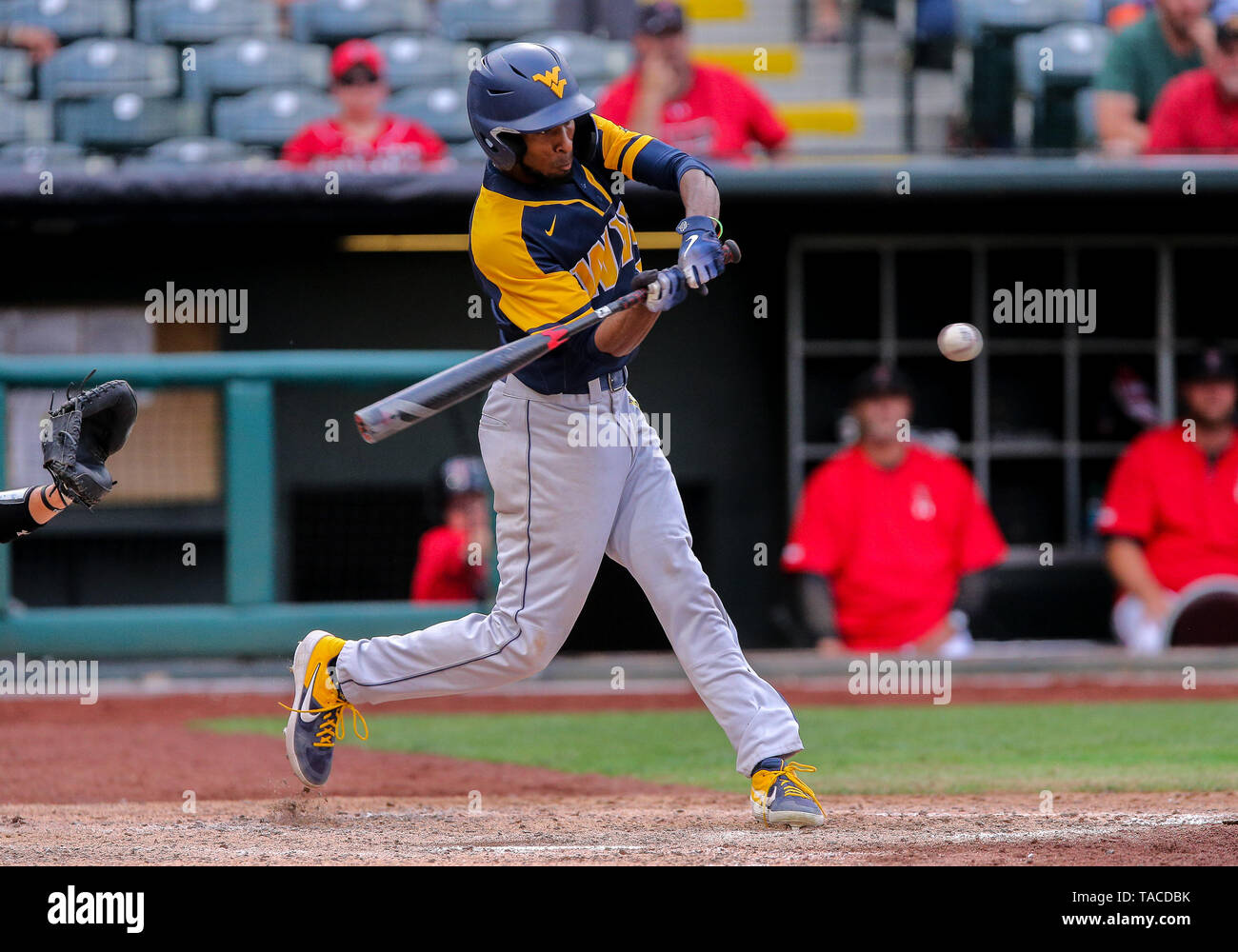 Oklahoma City, OK, USA. 23rd May, 2019. West Virginia outfielder ...