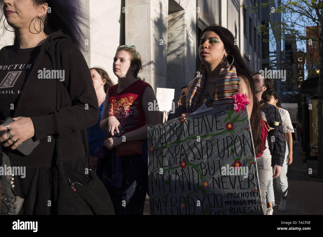 Chicago, IL, USA. 23rd May, 2019. Women in Chicago protested the ...