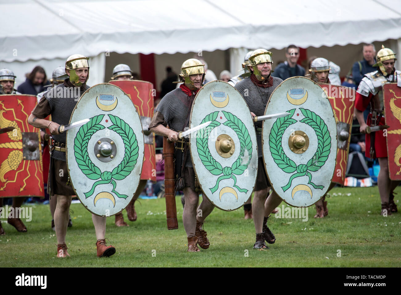 Ermine Street Guard show Imperial Roman Army at Wrest Park, England ...