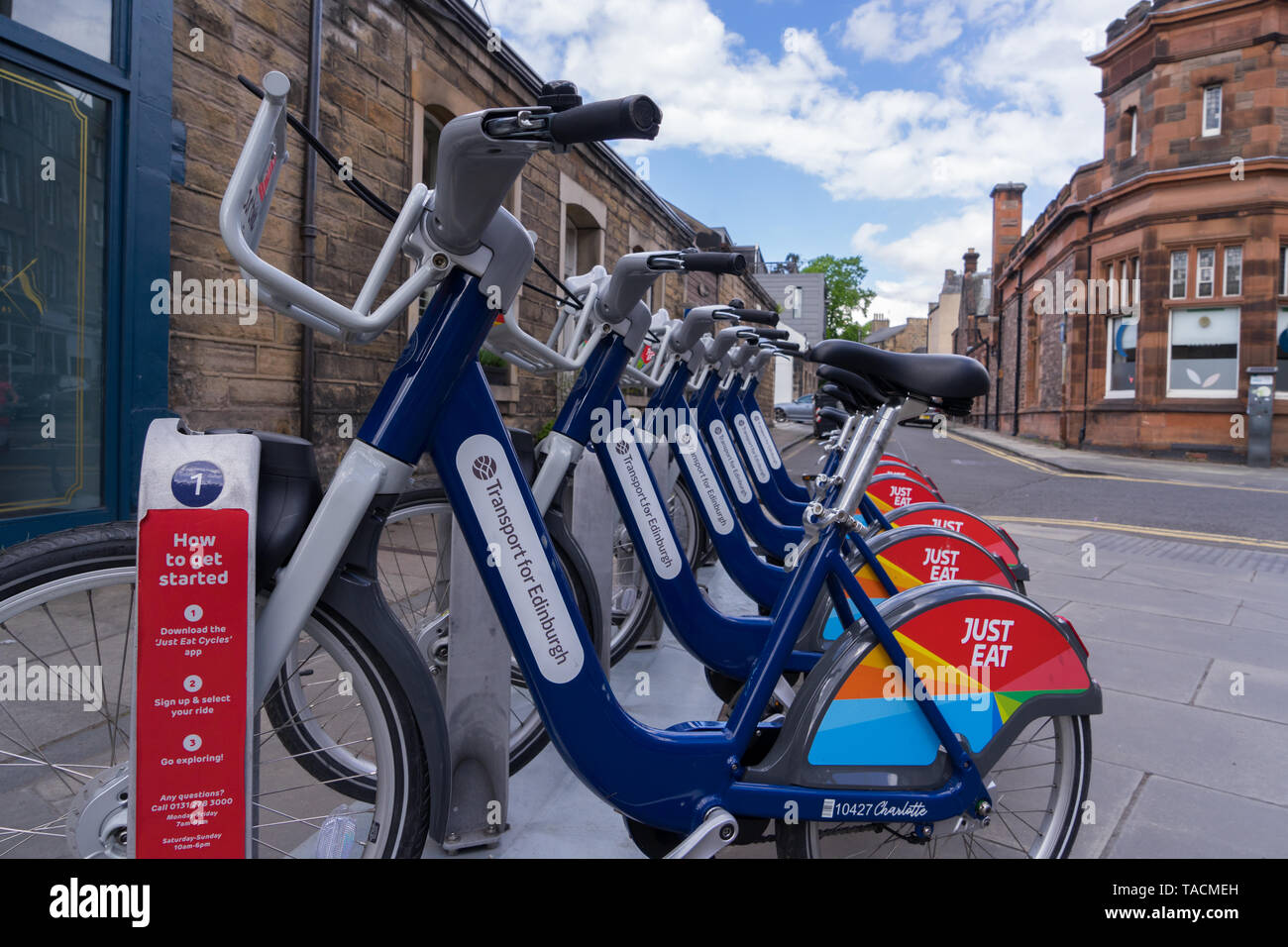 Cycles For Hire at a docking station in Stockbridge, Edinburgh ...