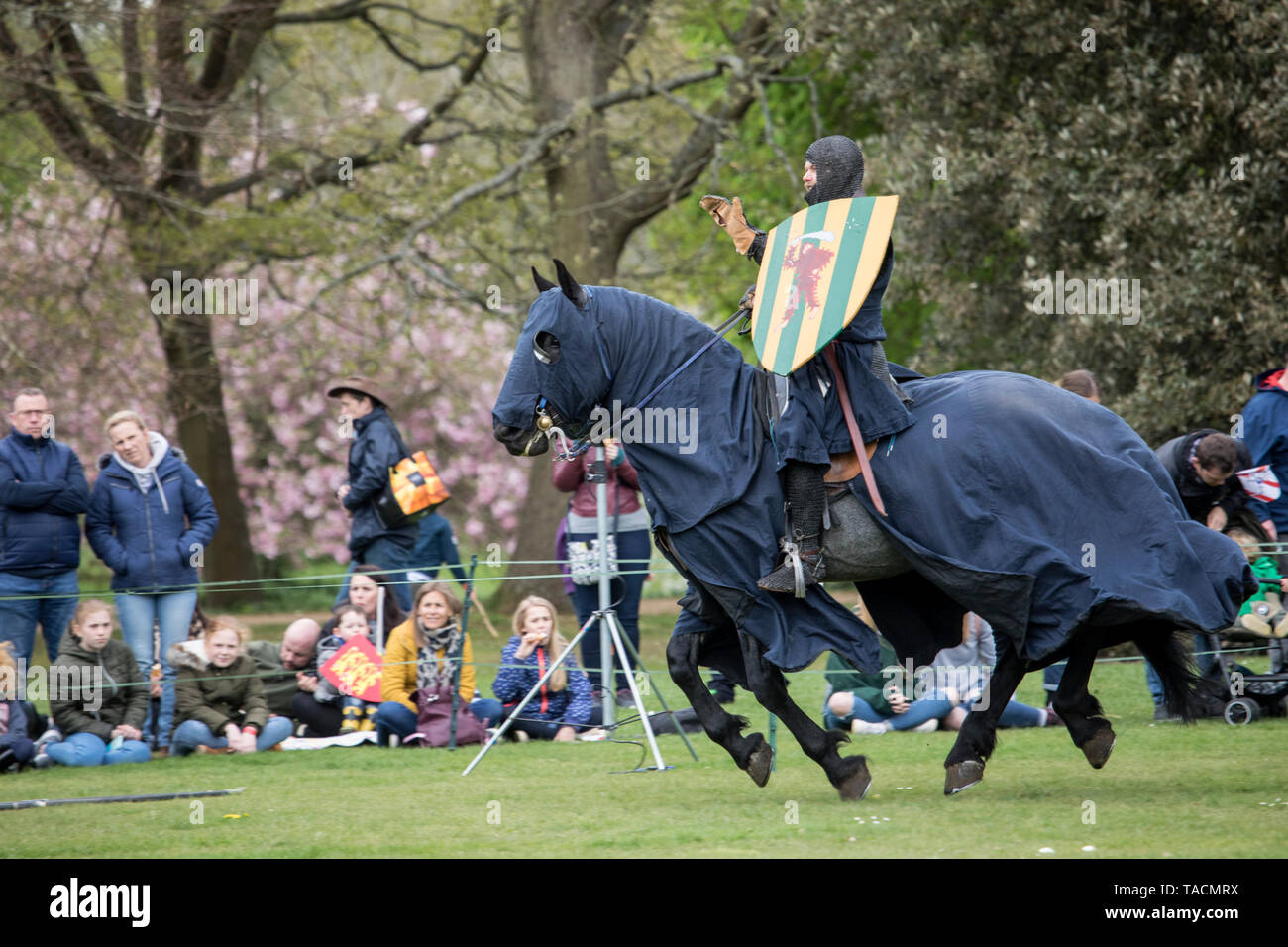 Legendary joust at West Park, Silsoe, Bedfordshire, England Stock Photo ...