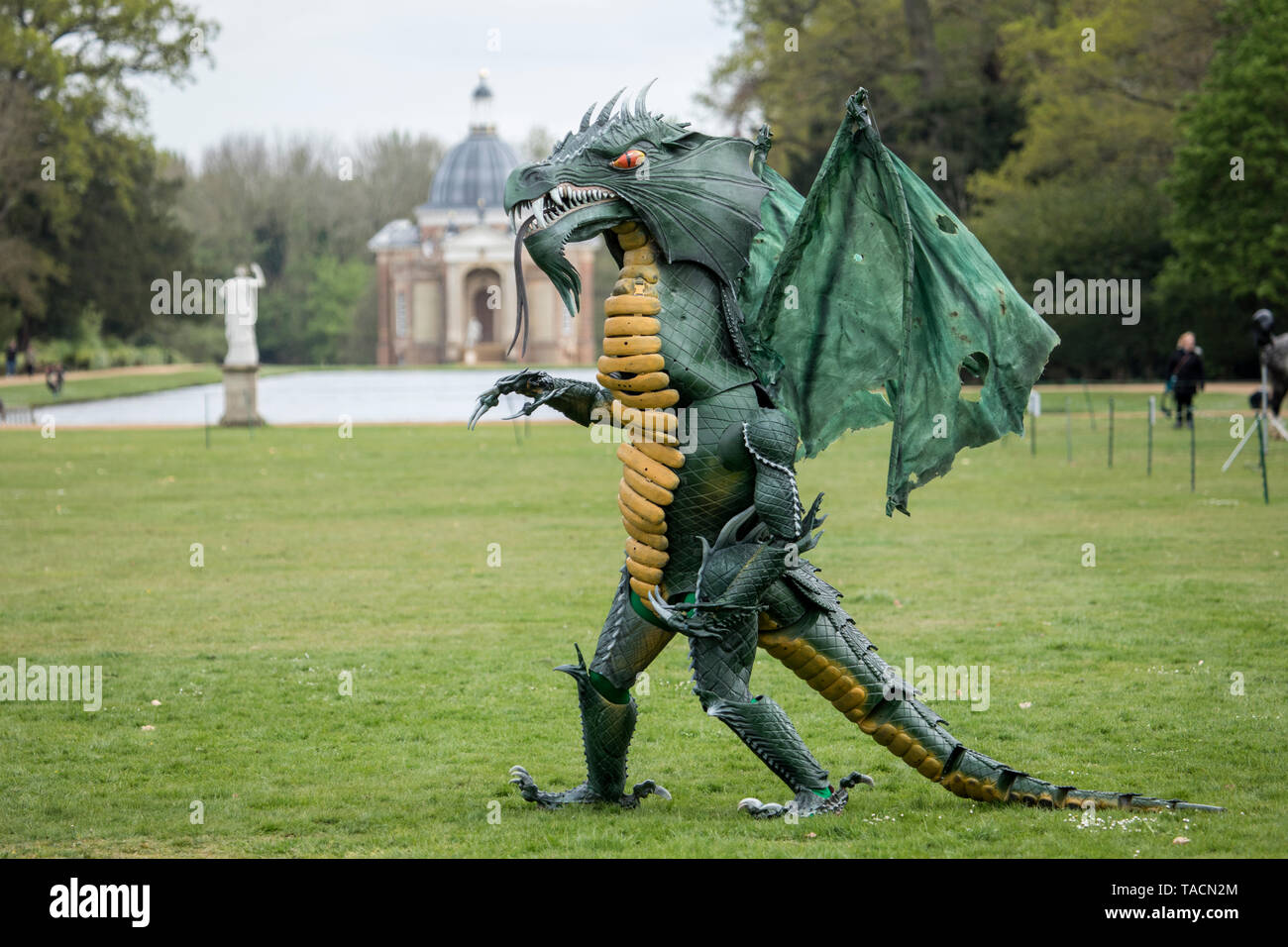 Dragon at the St George's festival at Wrest Park, Silsoe, Bedfordshire ...