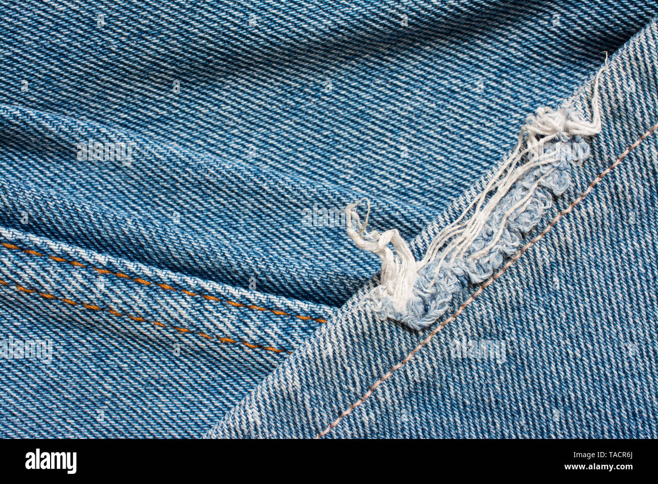 Denim jeans texture, cotton fabric. Pocket and rivet. Textile ...