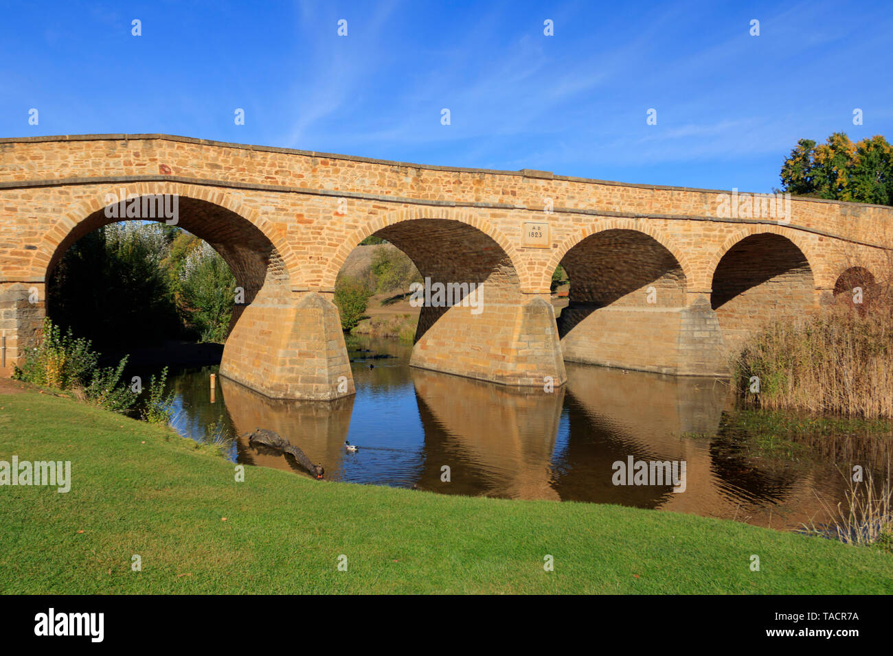 The sandstone Richmond Bridge in Tasmania was built in 1823 and is the ...