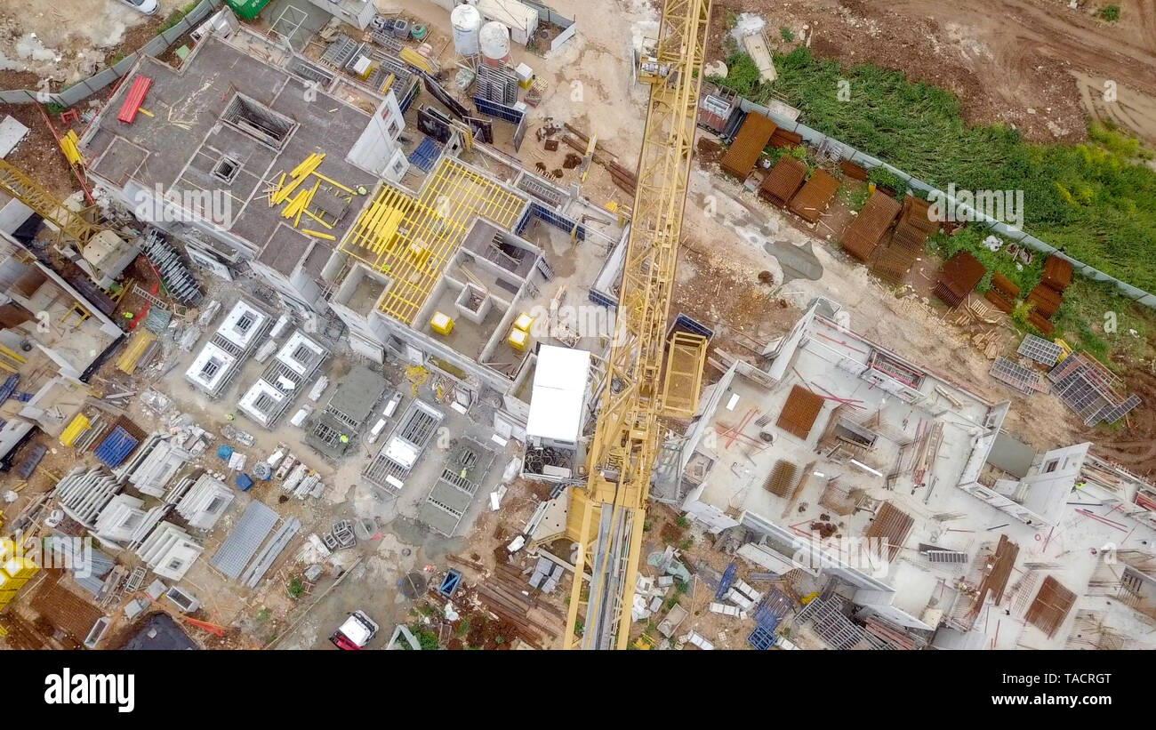 Construction site - Aerial image of a large Residential compound during ...