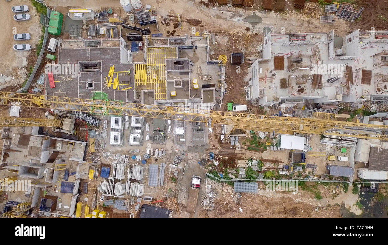 Construction site - Aerial image of a large Residential compound during ...