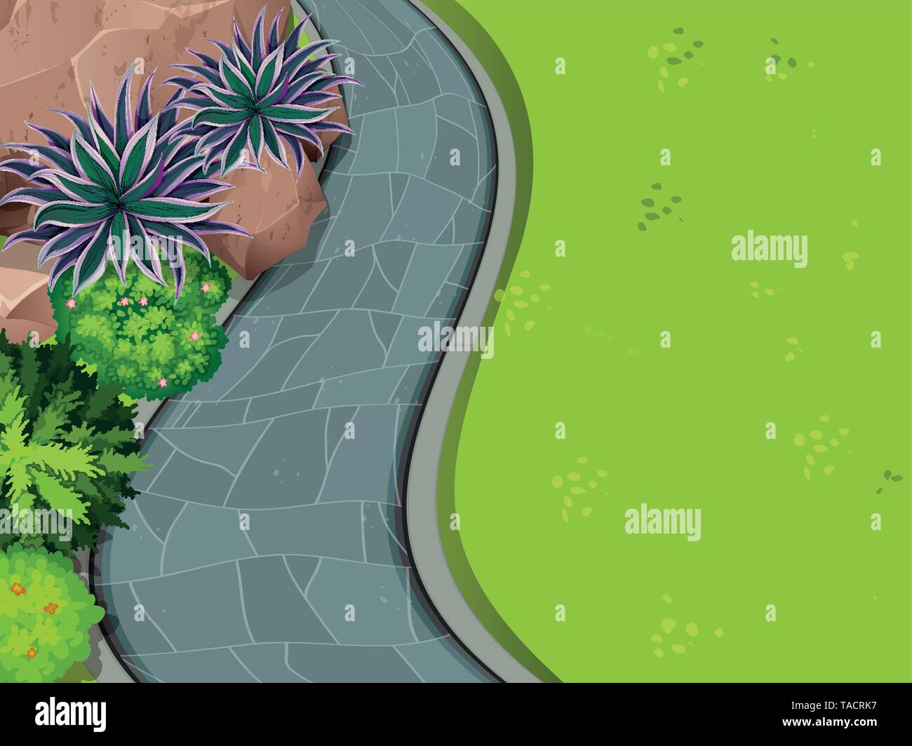 An aerial view of garden illustration Stock Vector Image & Art - Alamy