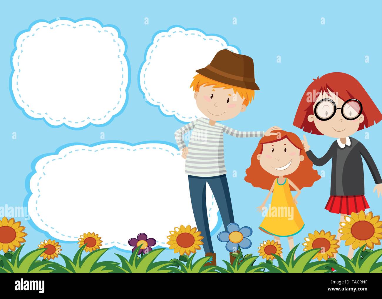 Family on note template illustration Stock Vector Image & Art - Alamy