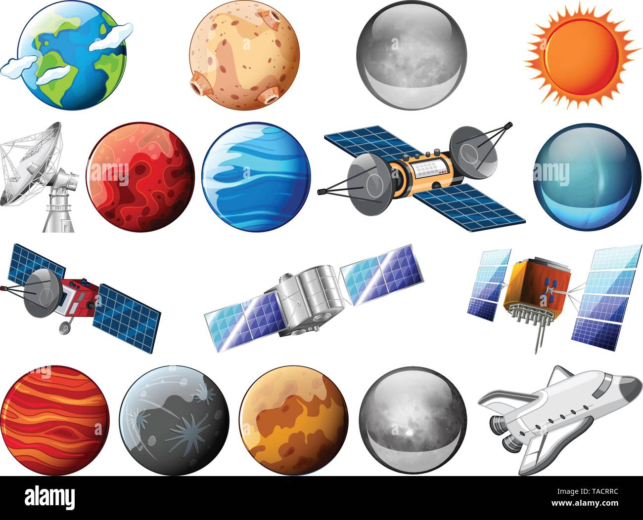 set of space objects illustration Stock Vector Image & Art - Alamy