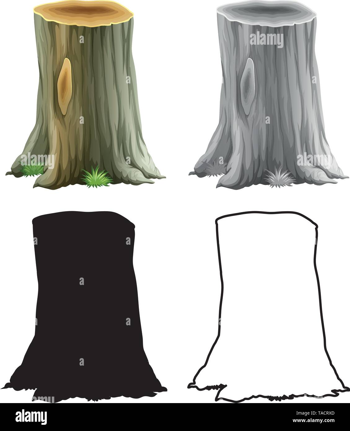 Set of tree stump illustration Stock Vector Image & Art - Alamy