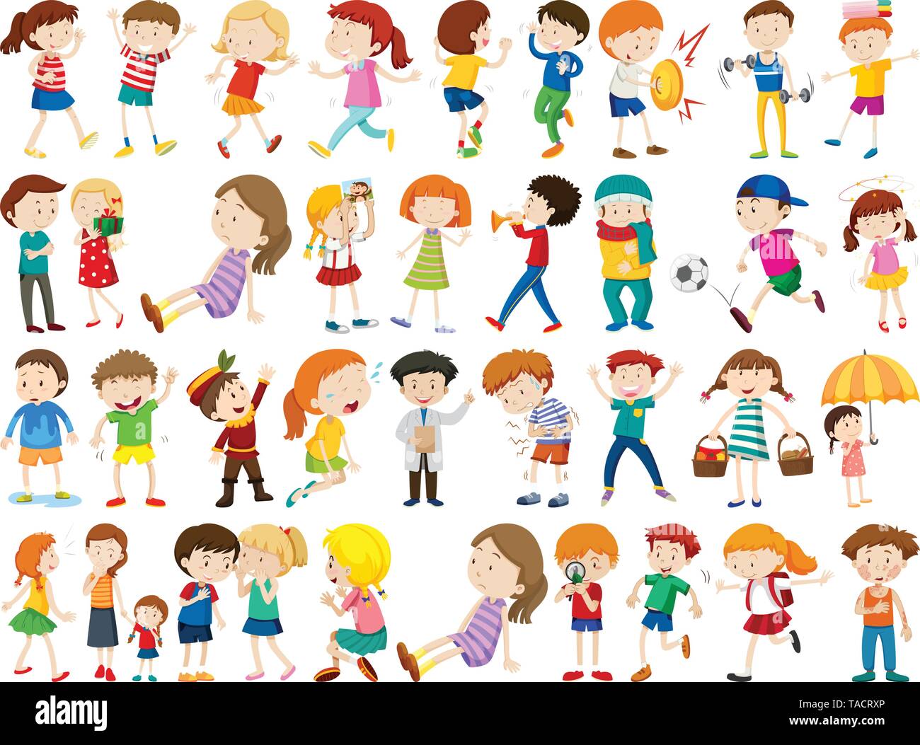 Set of children character illustration Stock Vector Image & Art - Alamy