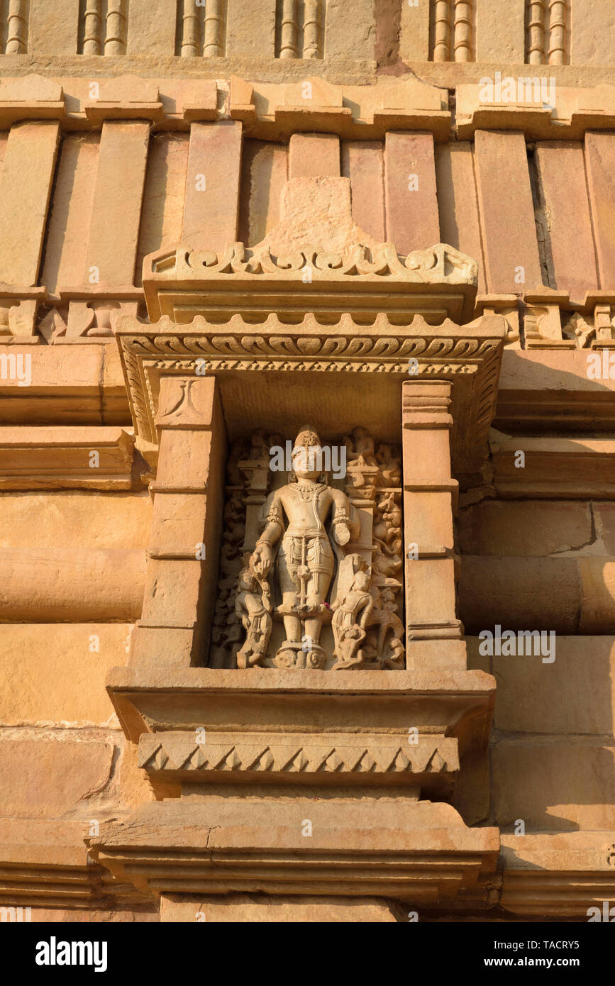 sculpture on Matangeshwar temple, Khajuraho, Madhya Pradesh, India ...