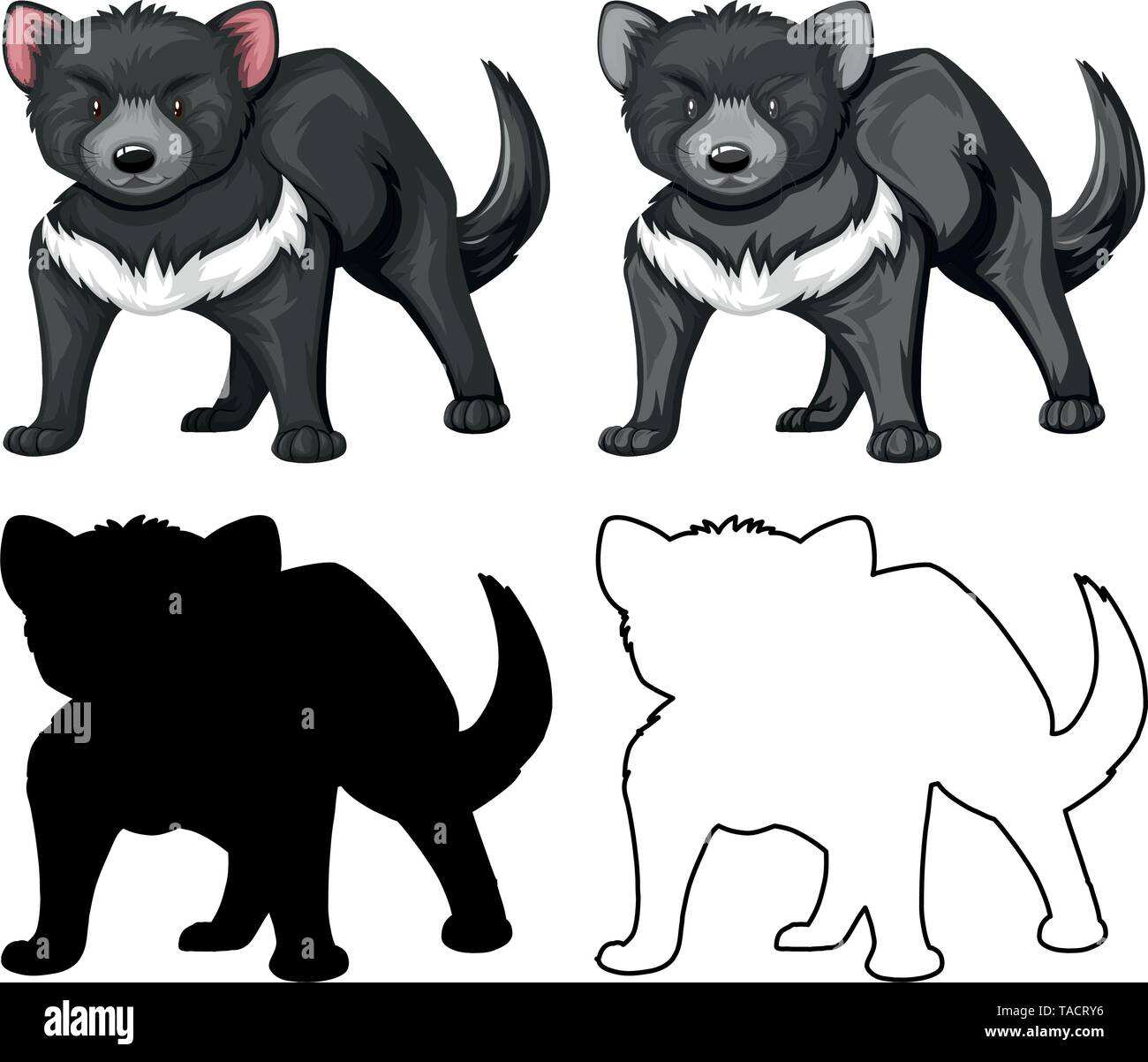 Australian tasmanian devil Stock Vector Images - Alamy