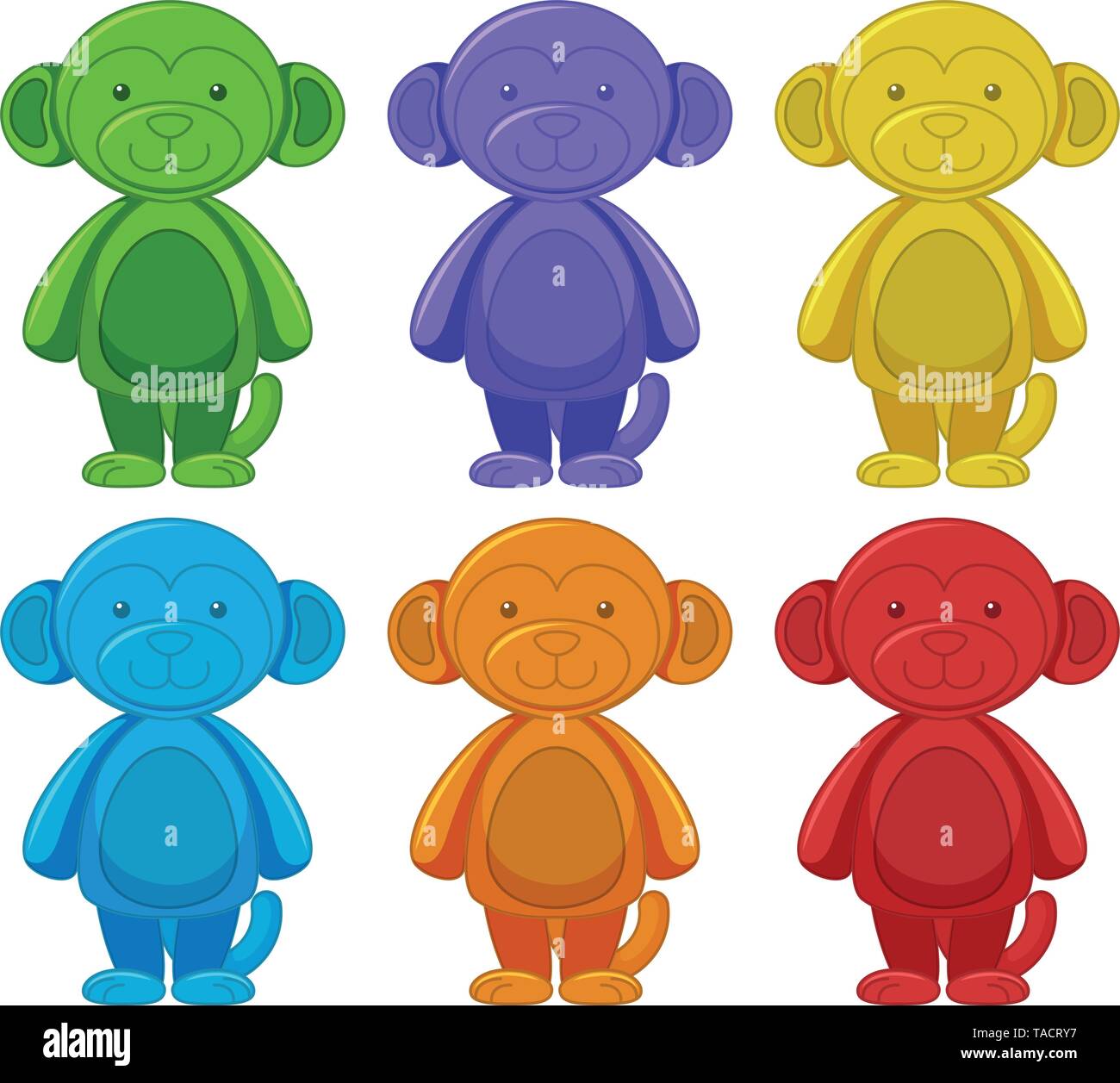 Set of monkey cartoon illustration Stock Vector Image & Art - Alamy