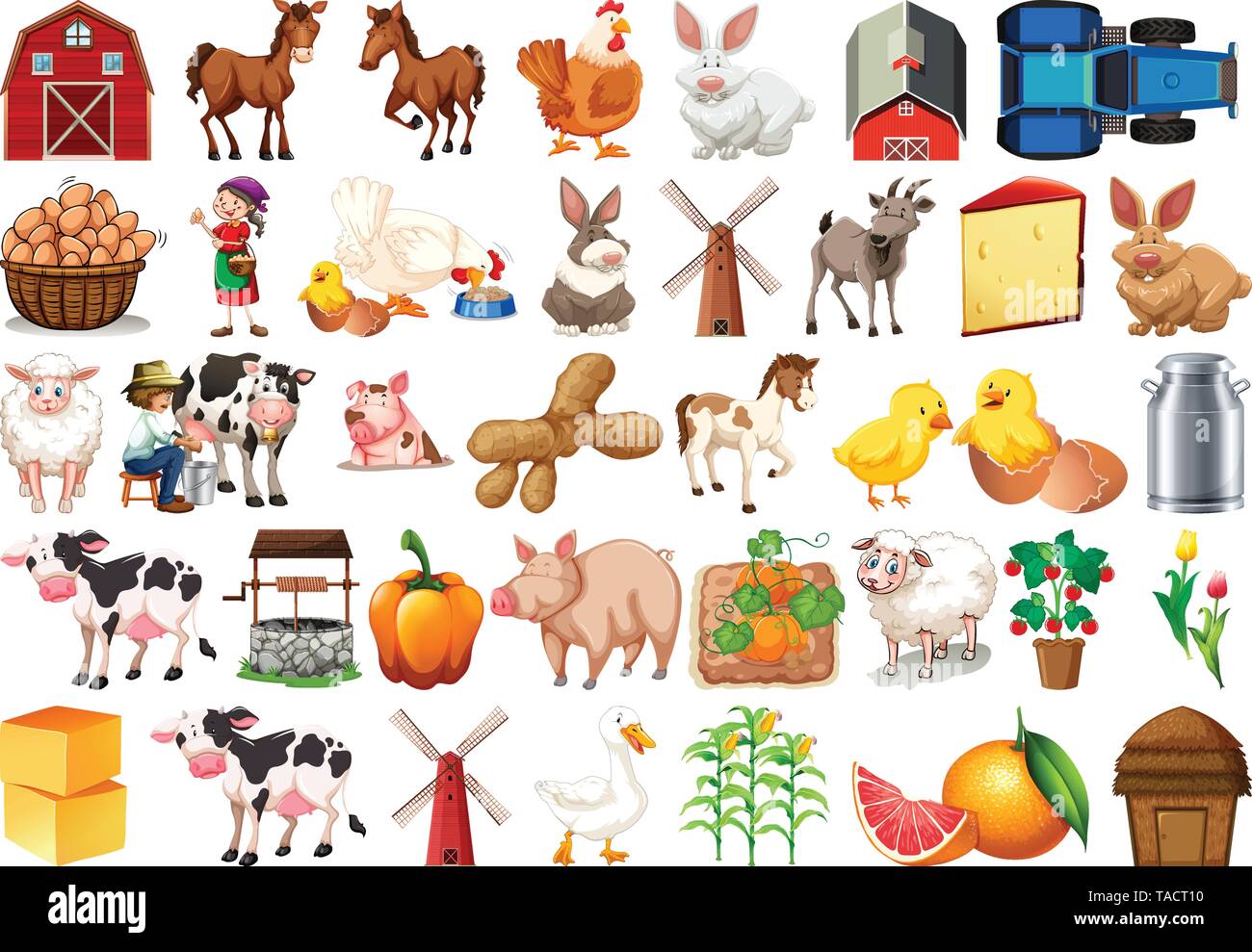 Set of farm element illustration Stock Vector Image & Art - Alamy