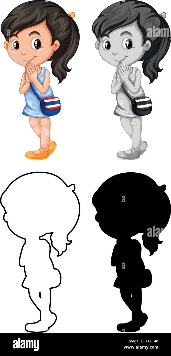 Set of Thai character illustration Stock Vector Image & Art - Alamy