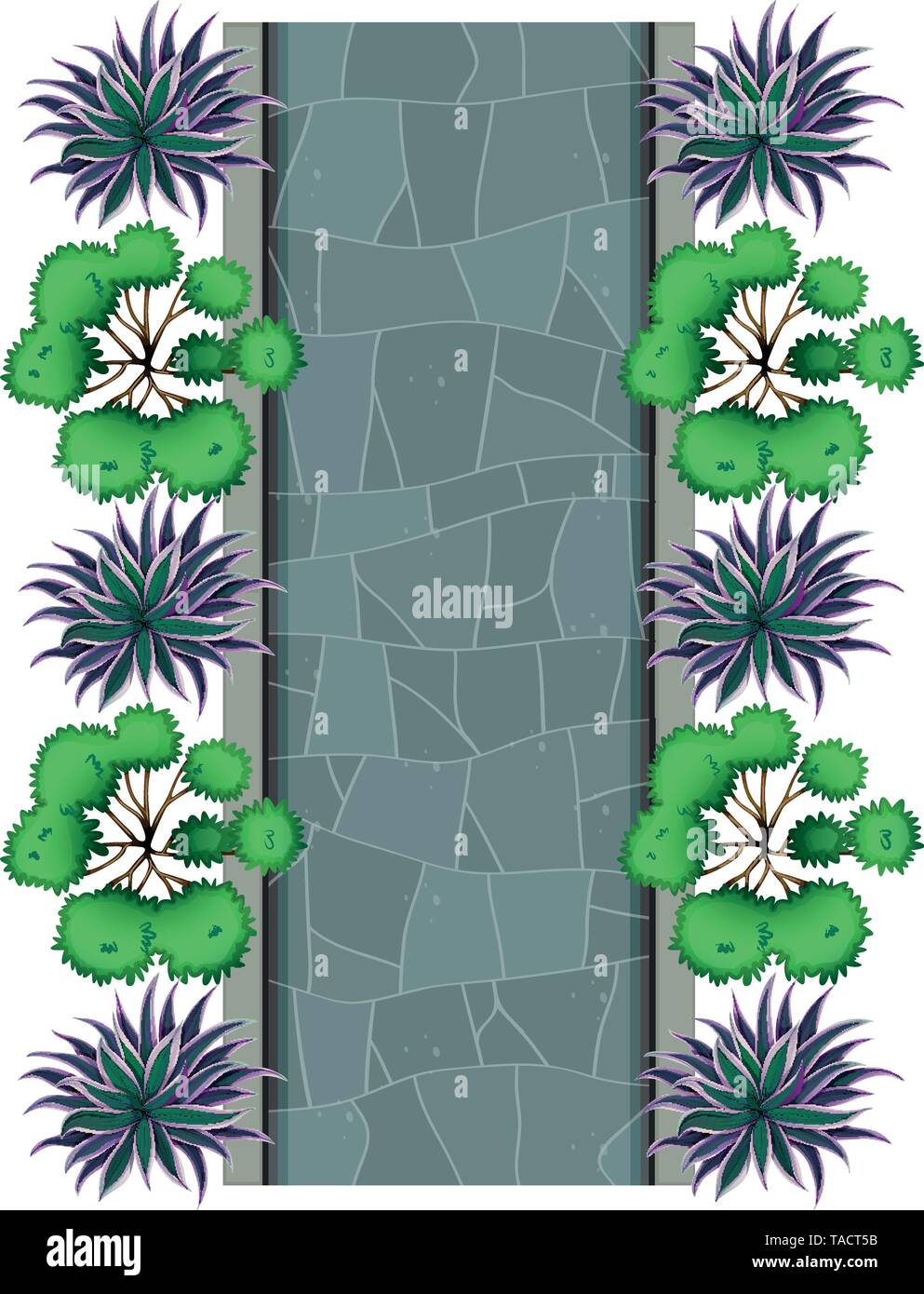 Aerial view of garden illustration Stock Vector Image & Art - Alamy