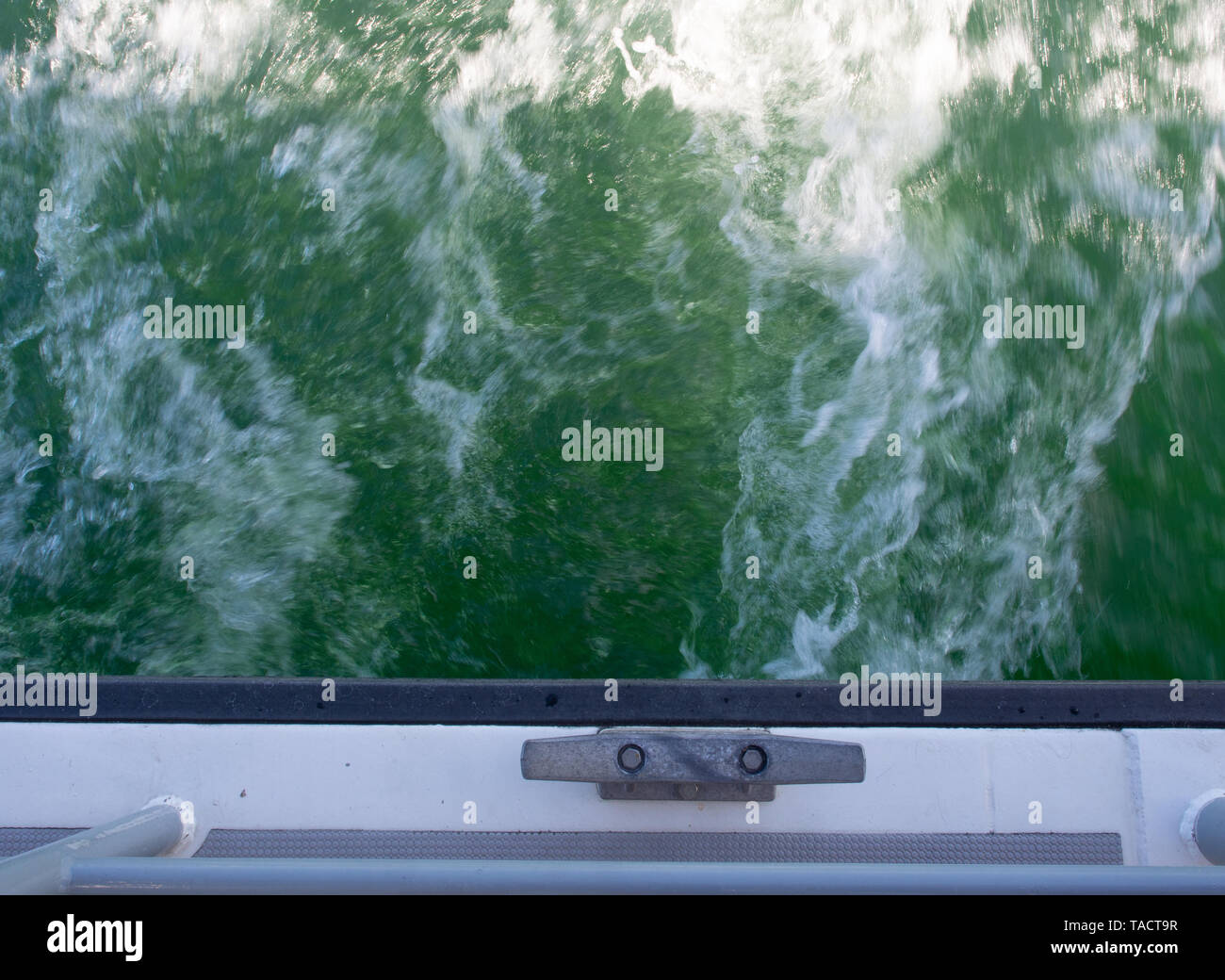 Over The Side Of A Boat Moving Through The Water Stock Photo - Alamy