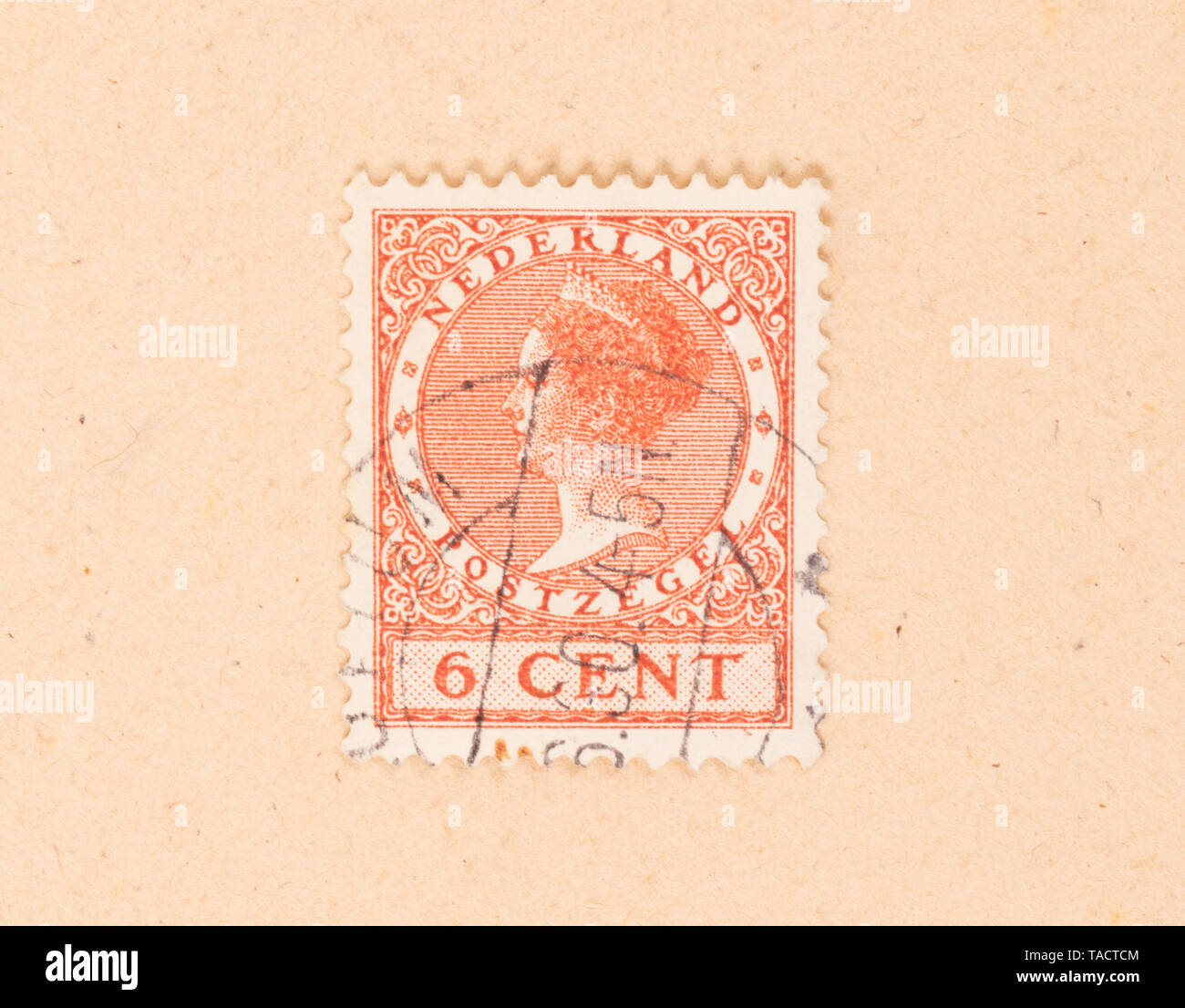THE NETHERLANDS 1950: A stamp printed in the Netherlands shows the ...